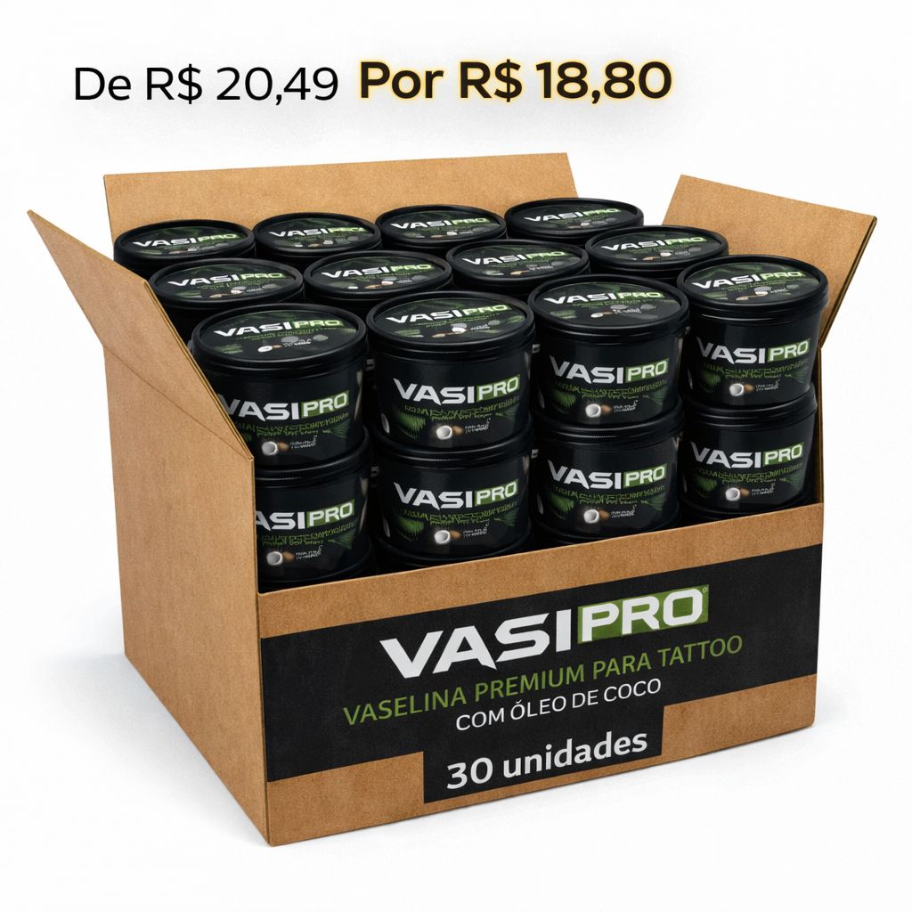 CAIXA MASTER VASELINA VASIPRO PREMIUM COM OLEO DE COCO 150GR – 30 ...